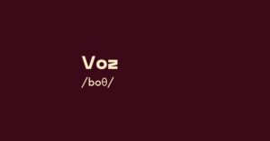 Voz – Hola Vocab – Spanish Word of the Day